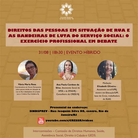 18h 30 Direitos Das Pessoas Em Situação De Rua E As Bandeiras De Luta