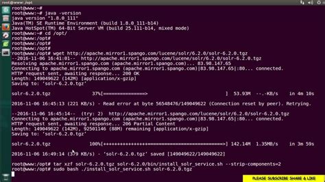 How To Install Apache Solr 62 On Ubuntu 16 Youtube