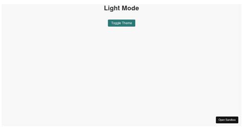 Dark Theme Toggle Codesandbox