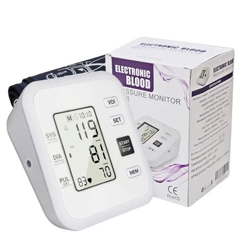 روش جهاز قياس ضغط الدم الإلكتروني أبيض