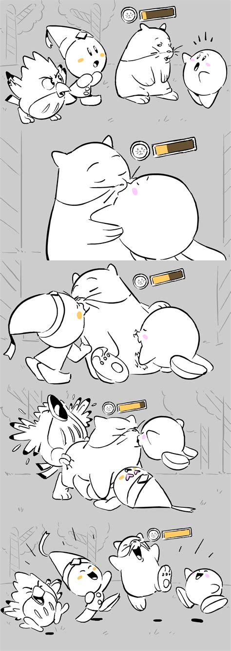 Rule 34 Absurd Res Ambiguous Gender Avian Bird Black Eyes Coo Kirby Fellatio From Behind