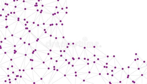 Abstract Geometric Network Background With Interconnected Black Dots And Lines Minimalistic