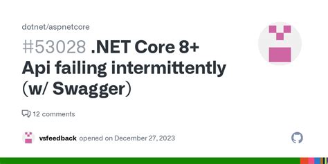NET Core Api Failing Intermittently W Swagger Issue Dotnet Aspnetcore GitHub
