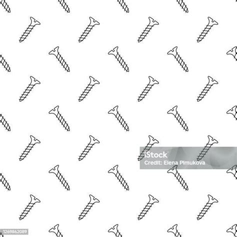 손으로 그린 나사와 매끄러운 패턴 낙서 스타일의 볼트와 질감 벡터 Diy에 대한 스톡 벡터 아트 및 기타 이미지 Diy 패턴 강철 Istock