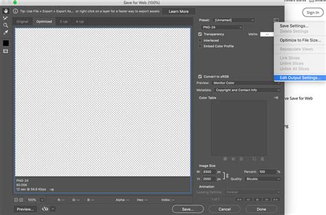 save for web javascript output settings adobe product community 10608405