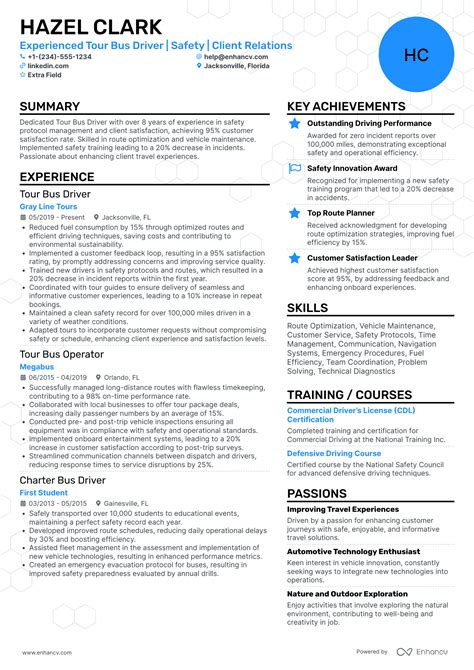 17 Bus Driver Resume Examples And Guide For 2025