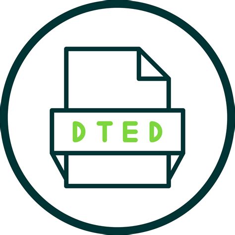 Dted File Format Icon 15991207 Vector Art At Vecteezy