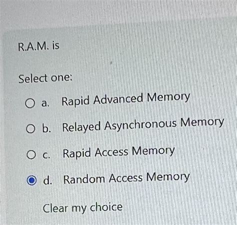 Solved Ram ﻿isselect Onea ﻿rapid Advanced Memoryb
