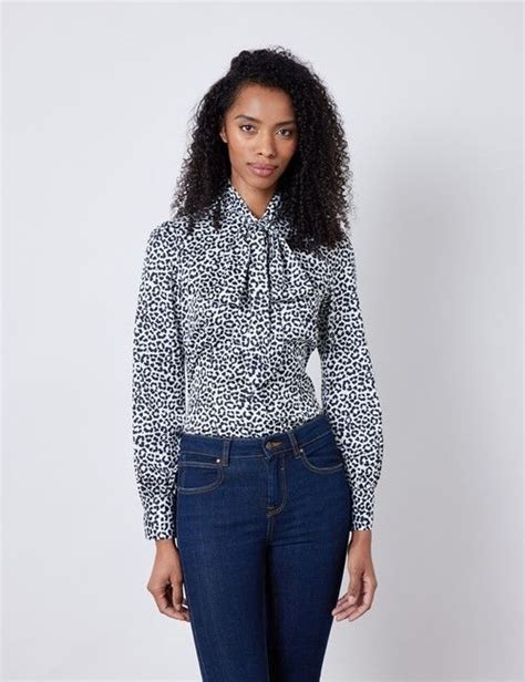Womens Pussy Bow Blouses And Shirts Hawes And Curtis
