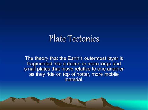 Plate Tectonics Power Point Ppt