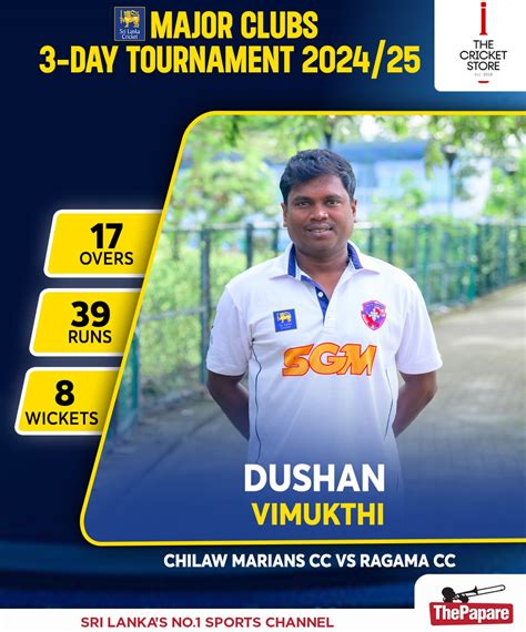 Thepapare Cricket Dushan Vimukthi Produced An Outstanding Spell With The Ball For Chilaw