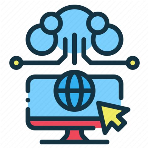 Computer Network Internet Cloud Computing Icon Download On Iconfinder