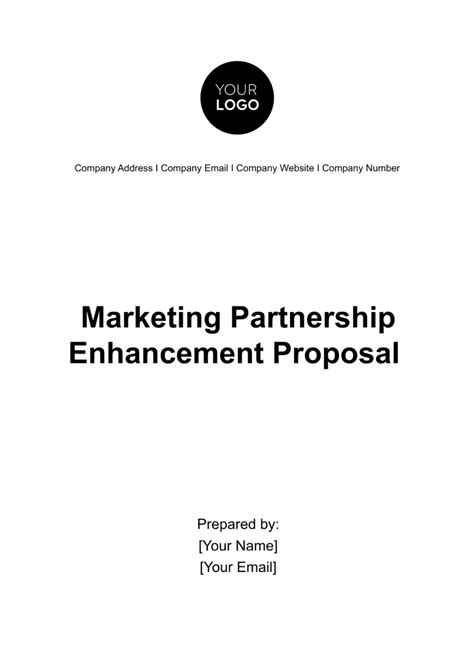 Free Marketing Partnership Enhancement Proposal Template To Edit Online