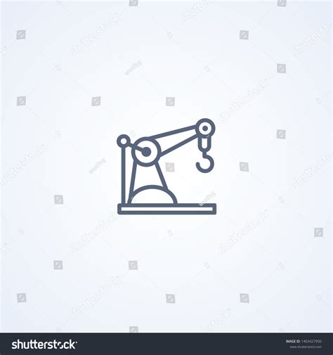 Machine Concept Industrial Robotic Crane Vector Stock Vector Royalty Free 1403427950