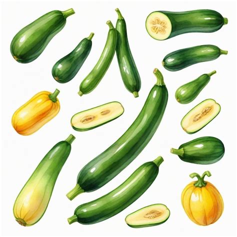 Premium Vector A Drawing Of Cucumbers And Squash With The Word Cucumber On It