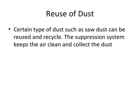 Dust Suppression Notes Ppt