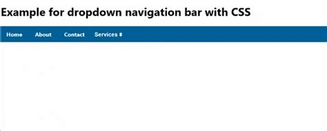 How To Create A Dropdown Navigation Bar With Css
