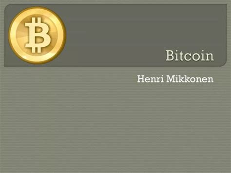 PPT Bitcoin PowerPoint Presentation Free Download ID 1840616