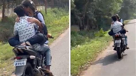 ভিডিও প্রেমিকাকে জড়িয়ে ধরে বাইক চালাচ্ছে যুবক গ্রেপ্তার দুজনেই