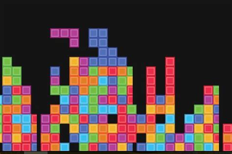 Html5 Canvas制作俄罗斯方块小游戏的javascript特效代码 100素材网
