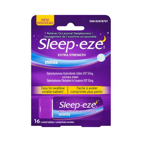 Sleep Eze Extra Strength 50mg 16 Coated Tablets White Cross E Store