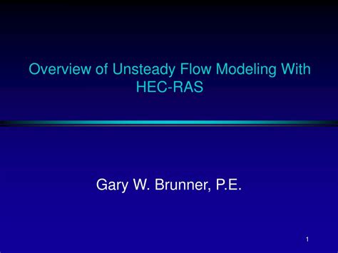 Ppt Overview Of Unsteady Flow Modeling With Hec Ras Powerpoint