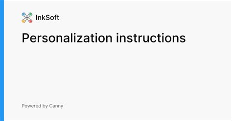 Personalization Instructions Voters Inksoft