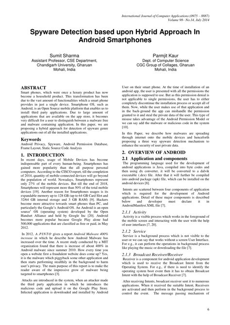 PDF Spyware Detection Based Upon Hybrid Approach In Android Smartphones
