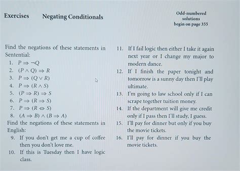 Solved Find The Negations Of These Statements In Sentential