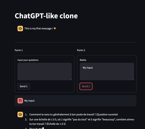 Chat Messages On Top Forms At Bottom Using Streamlit Streamlit