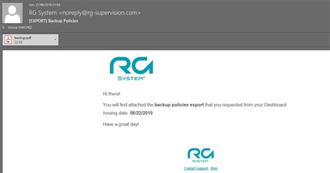 Backup Policies Export RG System Help Center