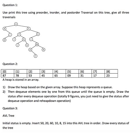 Solved Question 1 Use Print This Tree Using Preorder