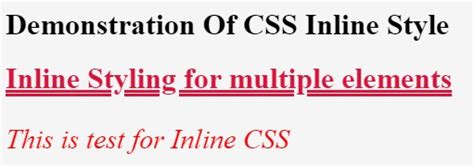 Css Inline Style How Does Css Inline Style Work With Examples
