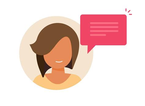 Woman Bubble Speech Talk Icon Vector Female Person Girl Speaking