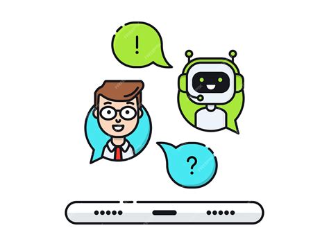 Premium Vector Chatbot Flat Line Vector Illustration Concept
