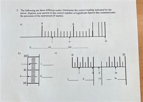 Solved 5 The Following Are Three Different Scales Dete