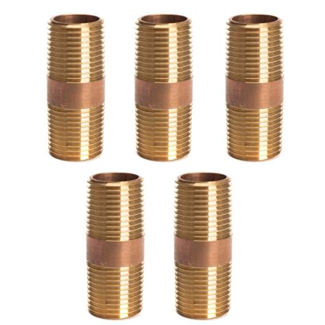 Ltwfitting Brass Pipe 2 Inch Long Nipple Fitting 12 Male Npt Air Wate