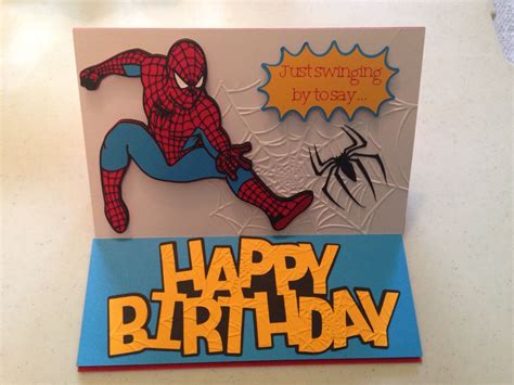 Greeting Cards Greeting Card Spider Man Handmade Birthday Marvel Comics