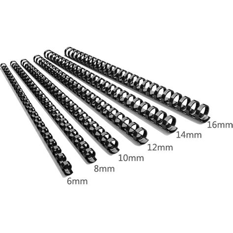 Comb Binding Ring Black Plastic Combs Size 6 8 10 12 14 16
