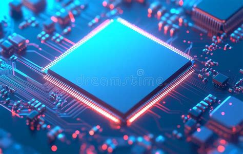 Advanced Technology The Heart Of Modern Electronics Stock Illustration Illustration Of