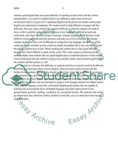English As A Foreign Or Second Language Essay Example Topics And Well