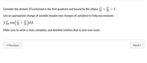 Solved Consider The Domain D Contained In The First Quadrant