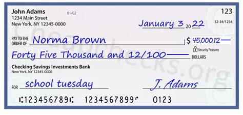How To Write A Check For 45000 Dollars Cheap Checks