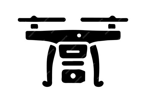 Premium Vector Drone Silhouette Vector Drone Camera Icon Silhouette
