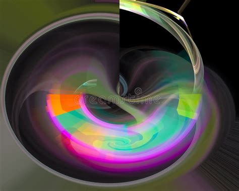 Abstract Fractal Fantasy Backdrop Colorful Science Graphic Curl