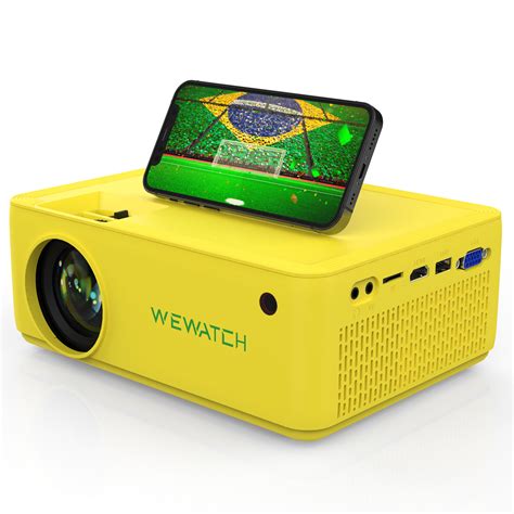 Wewatch 8500 Lumens Portable Home Theater Projector Wifi Bluetooth With Mini Tripod And Remote