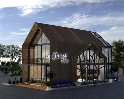 ออกแบบร้านกาแฟ2ชั้น Arsitektur Rumah Desain