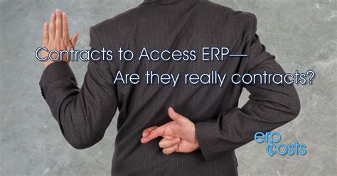 Contracts To Access Erp—are They Really Contracts Erp Costs