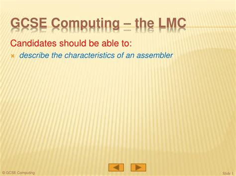 Ppt Gcse Computing The Lmc Powerpoint Presentation Free Download