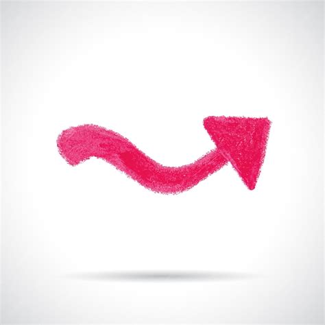 Premium Vector Pink Curved Arrow